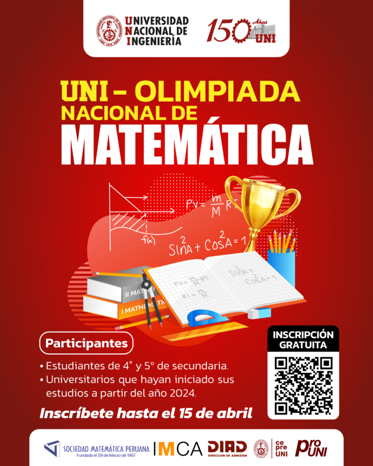 Olimpiada Nacional de Matemática por los 150 Años de la UNI – Centro de ...